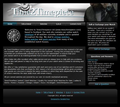 Portfolio | Time 2 Timepiece | Web Design & Development